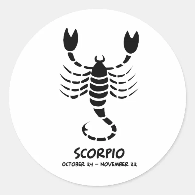 Scorpio Classic Round Sticker | Zazzle