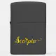 Scorpio Gold Lettering Zippo Lighter | Zazzle