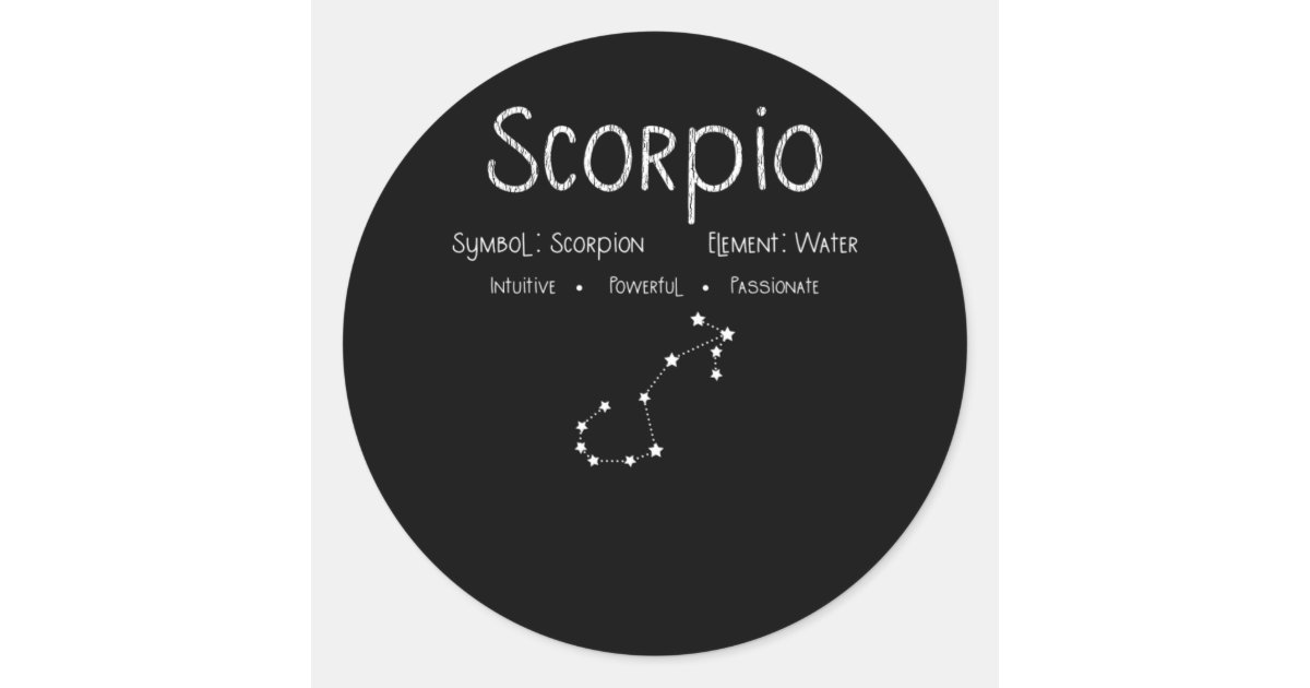 Scorpio Horoscope Astrology Star Sign Birthday Classic Round Sticker ...