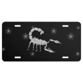 Scorpio Scorpion Zodiac Design Black License Plate | Zazzle
