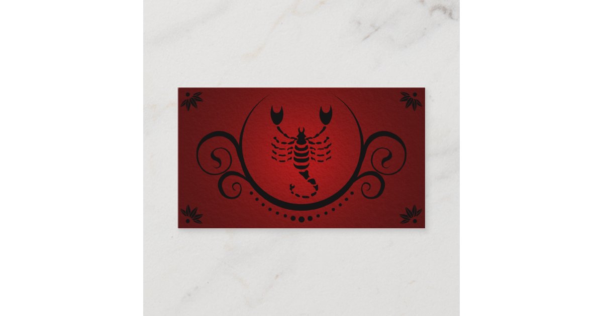 scorpio sophistications business card | Zazzle