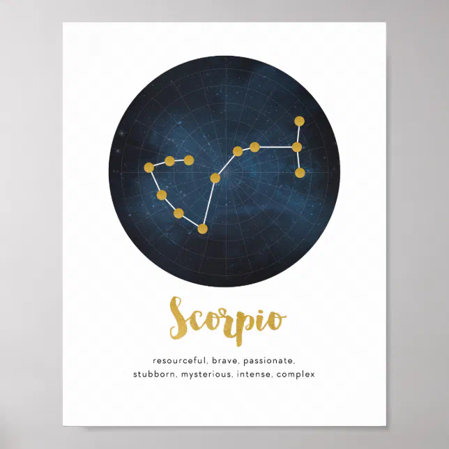 Scorpio star sign print | Zazzle