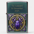 Scorpio Zodiac Purple Metal Art Zippo Lighter | Zazzle