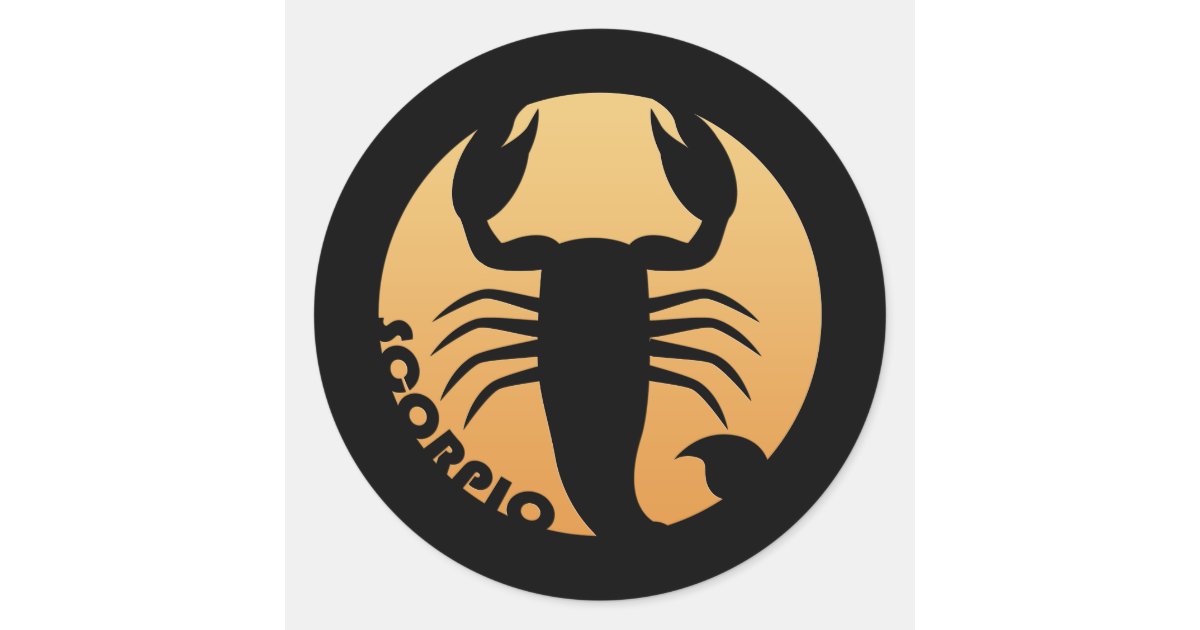 Scorpio Zodiac Sign Classic Round Sticker | Zazzle