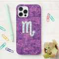 Scorpio Zodiac Sign on Pink Camo iPhone Case | Zazzle