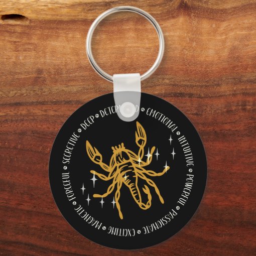 Scorpio Zodiac Sign: Symbol, Constellation, Info Keychain | Zazzle
