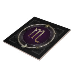 Scorpio Zodiac Sign Tile | Zazzle