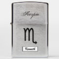 Scorpio Zodiac Symbol Standard by Kenneth Yoncich Zippo Lighter | Zazzle