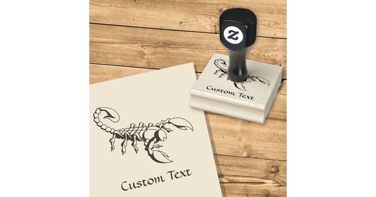 Scorpion Icon Rubber Stamp | Zazzle