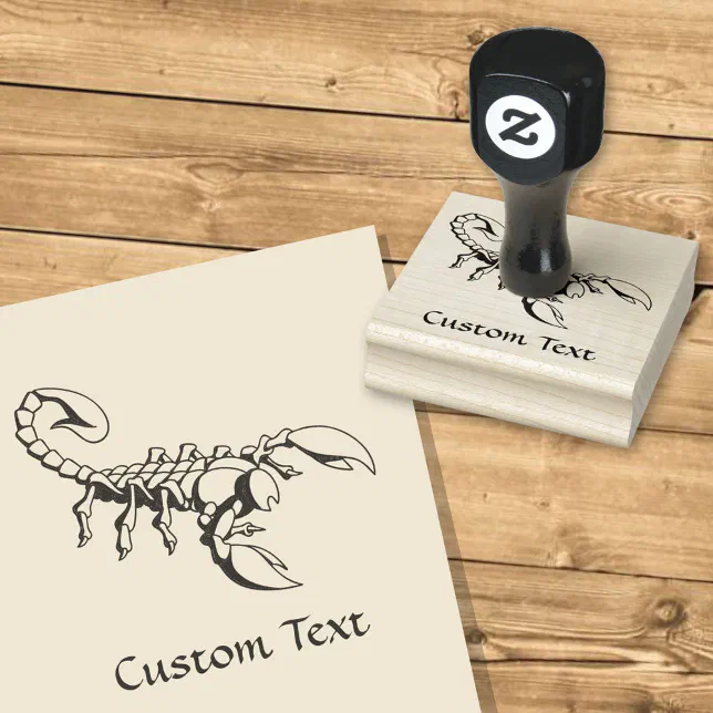 Scorpion Icon Rubber Stamp | Zazzle