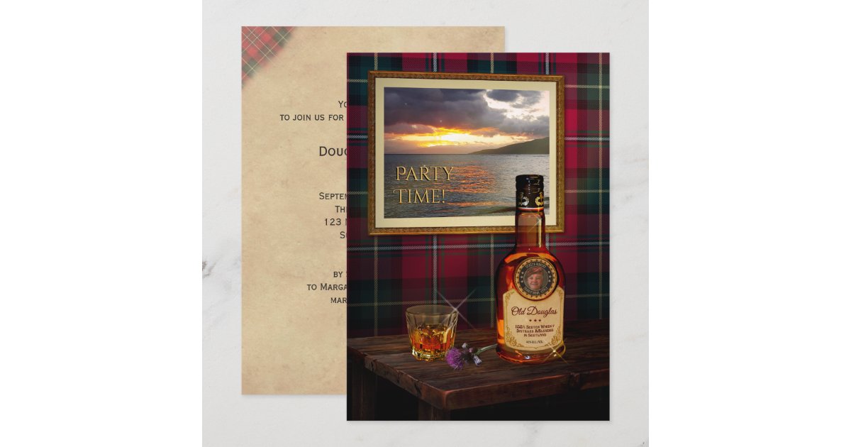 Scotch Whisky Birthday Invitation (customizable) | Zazzle