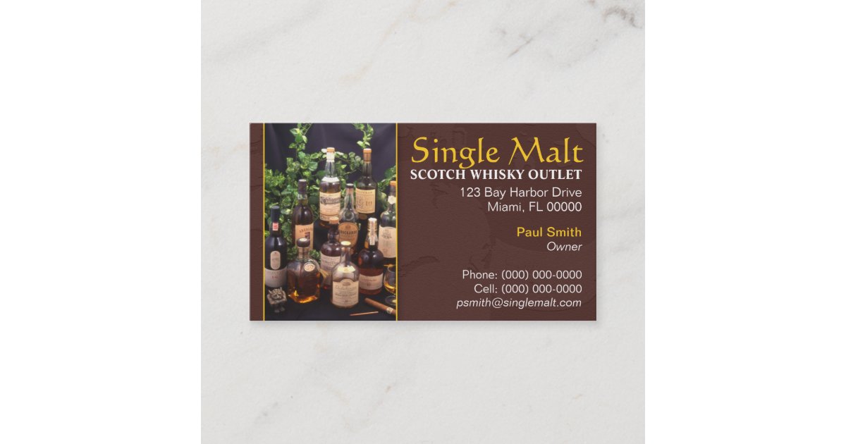 Scotch Whisky Business Card | Zazzle