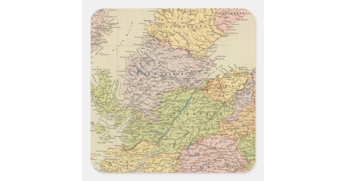 Scotland 19 square sticker | Zazzle