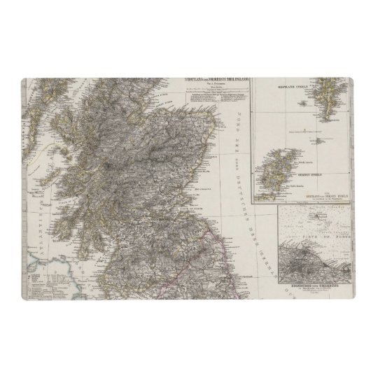 Scotland Atlas Map 2 Placemat | Zazzle.com
