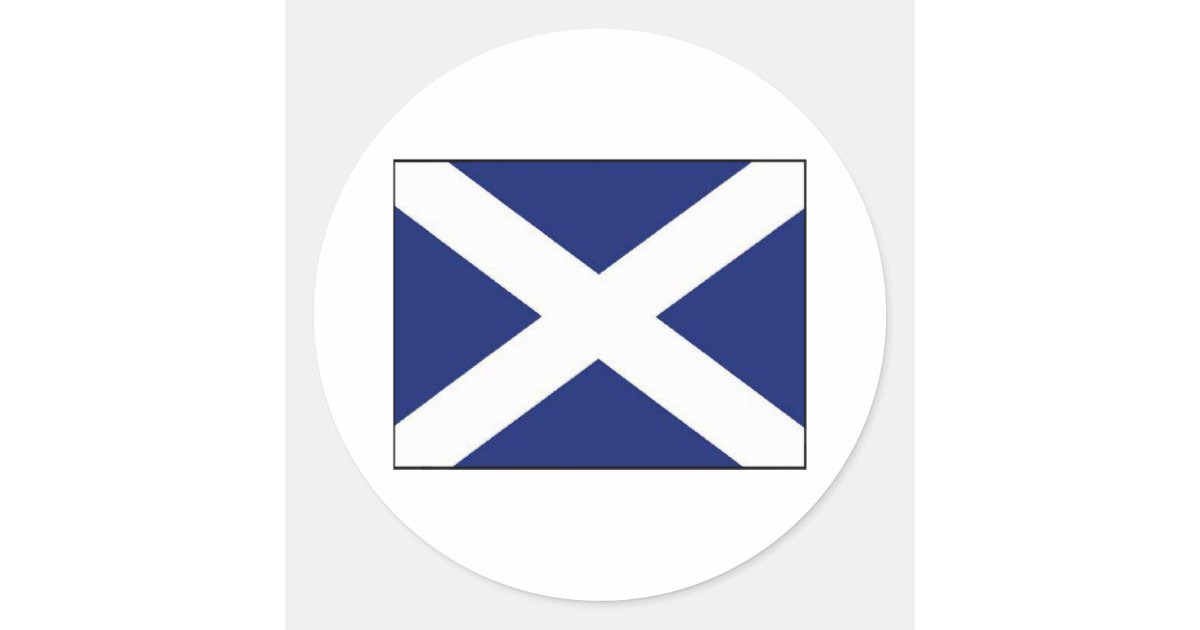 SCOTLAND FLAG CLASSIC ROUND STICKER | Zazzle