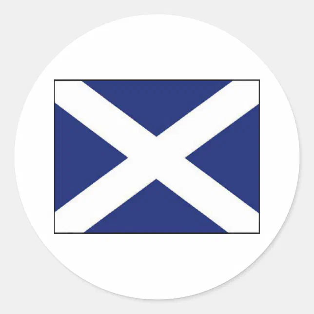 SCOTLAND FLAG CLASSIC ROUND STICKER | Zazzle