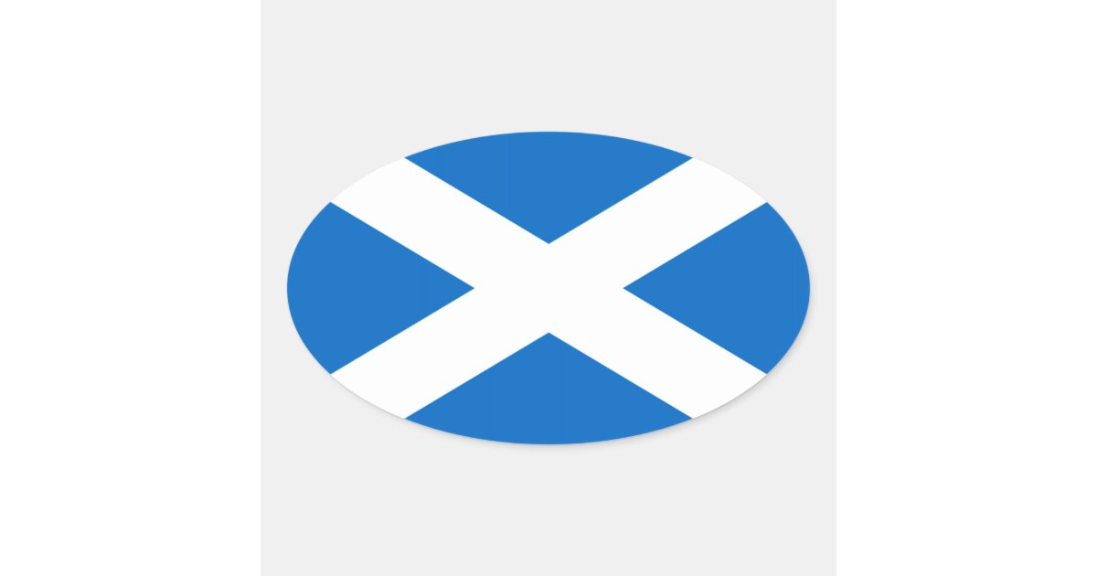 Scotland Flag Freedom Oval Sticker | Zazzle