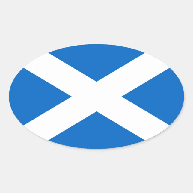 Scotland Flag Freedom Oval Sticker | Zazzle