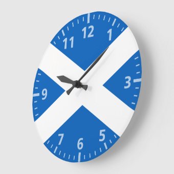 Scotland Flag Large Clock | Zazzle