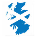 Scotland Flag Map full size Poster | Zazzle