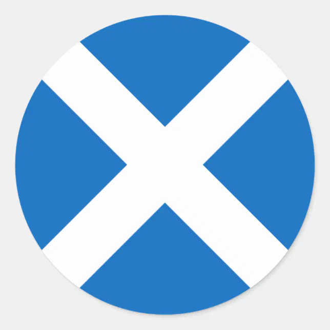 Scotland Flag - Scottish Flag Souvenir Classic Round Sticker | Zazzle