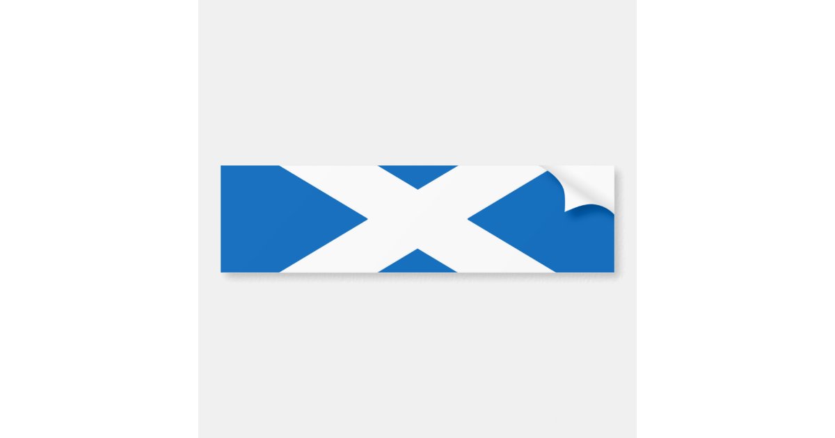 Scotland flag Scottish Saltire Bumper Sticker | Zazzle