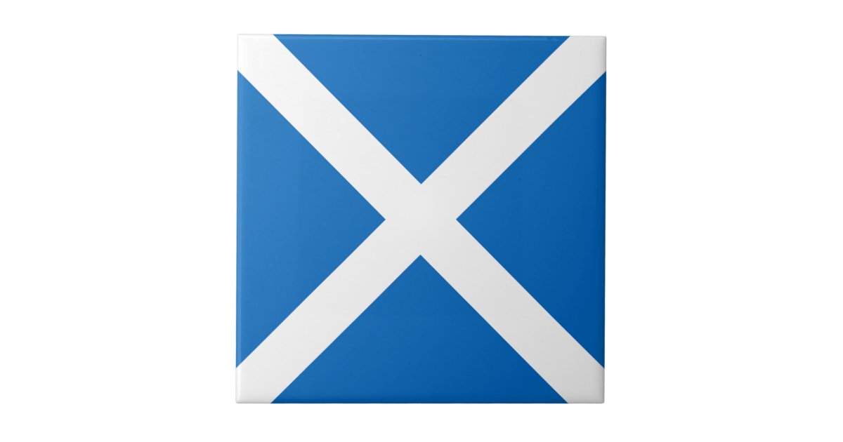 Scotland flag Scottish Saltire Ceramic Tile | Zazzle