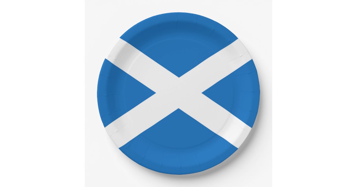 Scotland flag Scottish Saltire Paper Plates | Zazzle