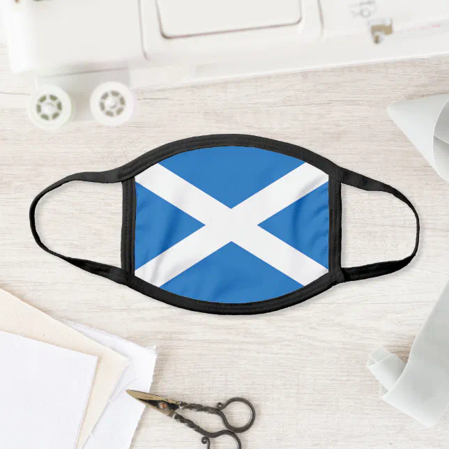 Scotland Flag St Andrews Cross Scottish Saltire Face Mask | Zazzle