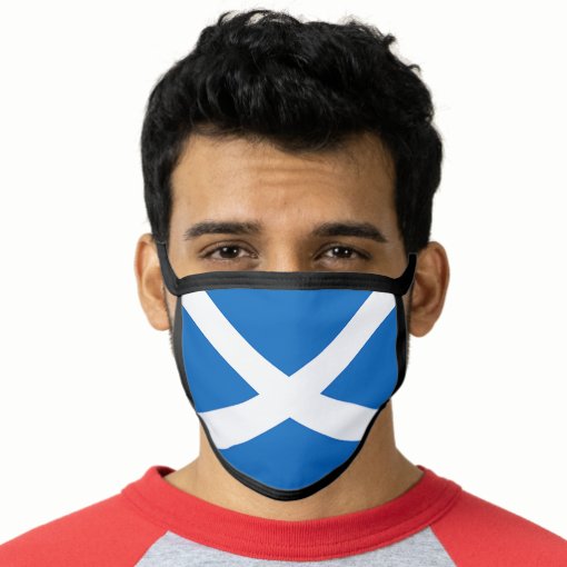 Scotland Flag St Andrews Cross Scottish Saltire Face Mask | Zazzle