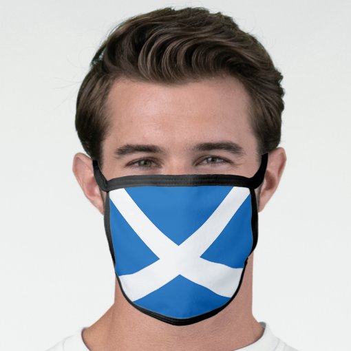 Scotland Flag St Andrews Cross Scottish Saltire Face Mask | Zazzle