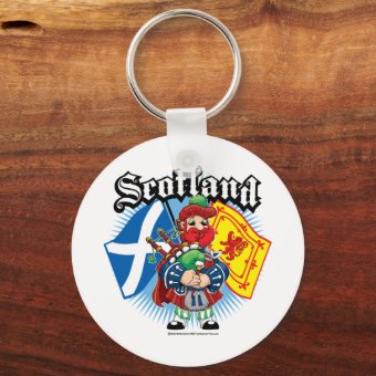 Scotland Flags and Piper Keychain | Zazzle