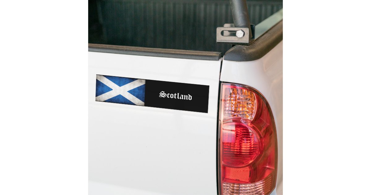 Scotland Grunge Flag Bumper Sticker | Zazzle