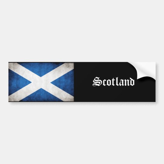 Scotland Grunge Flag Bumper Sticker | Zazzle.com