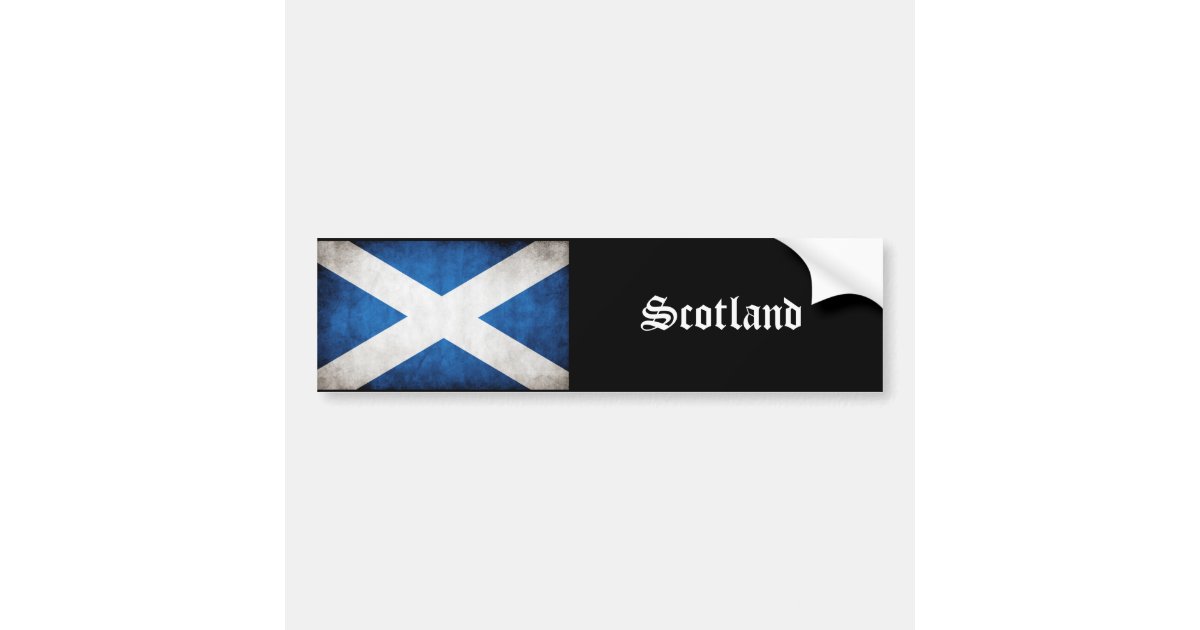 Scotland Grunge Flag Bumper Sticker | Zazzle
