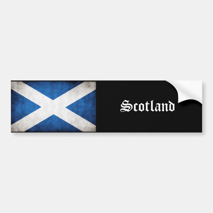 Scotland Grunge Flag Bumper Sticker | Zazzle.com
