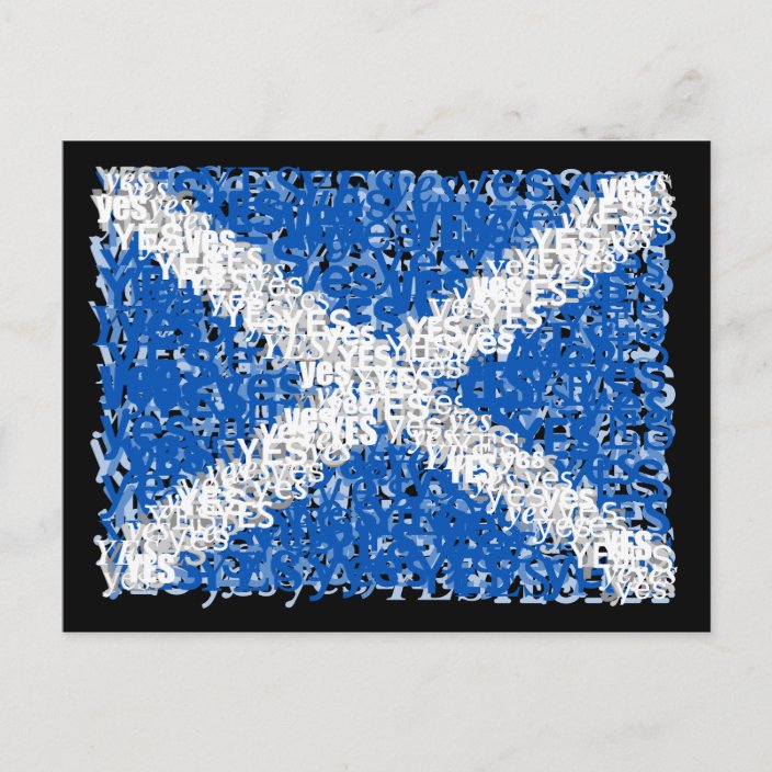 Scotland Independence: Scottish Yes flag, Postcard | Zazzle.com