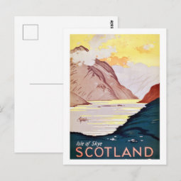 Scotland landscape, vintage travel postcard | Zazzle