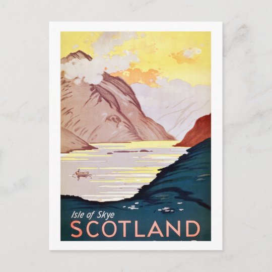 Scotland landscape, vintage travel postcard | Zazzle.com