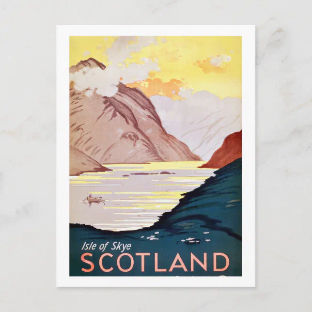 Scotland landscape, vintage travel postcard | Zazzle
