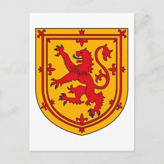 Scotland Lion Rampant Shield Postcard | Zazzle.com