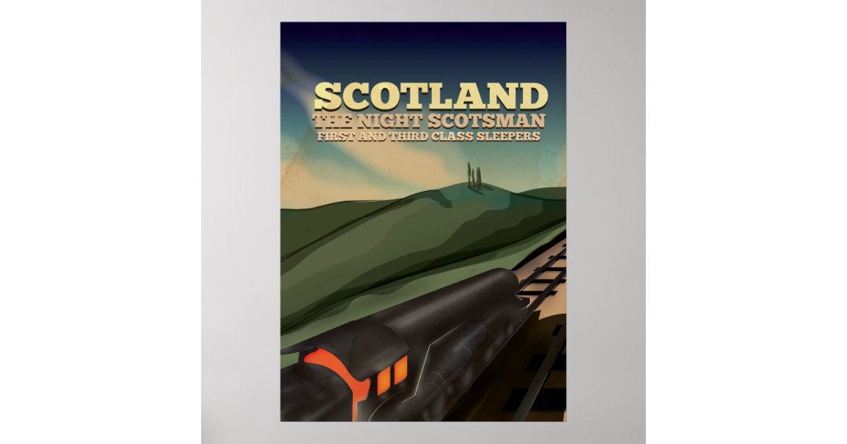 Scotland Locomotive Travel Poster | Zazzle.com