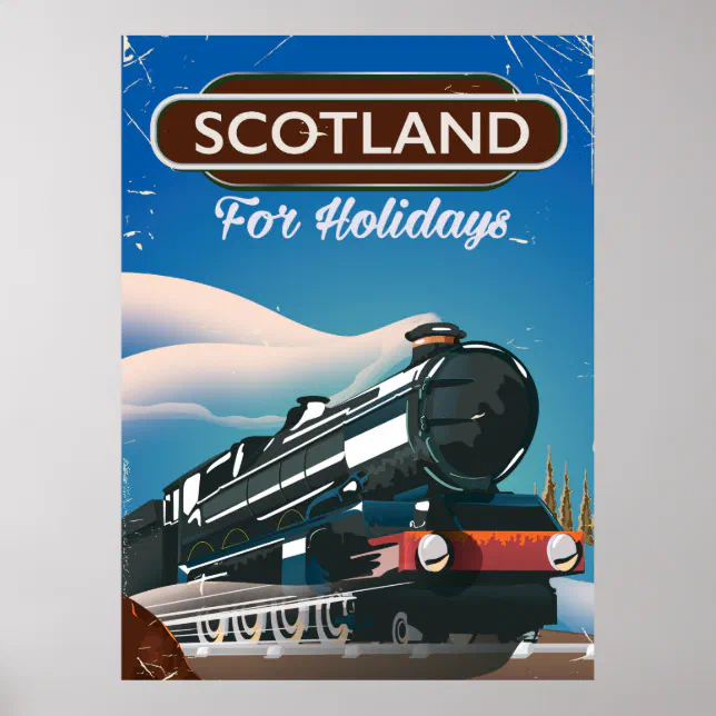 Scotland Locomotive travel poster | Zazzle