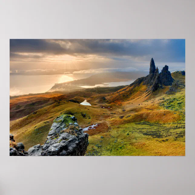 Scotland Scenic Rolling Hills Landscape Poster | Zazzle