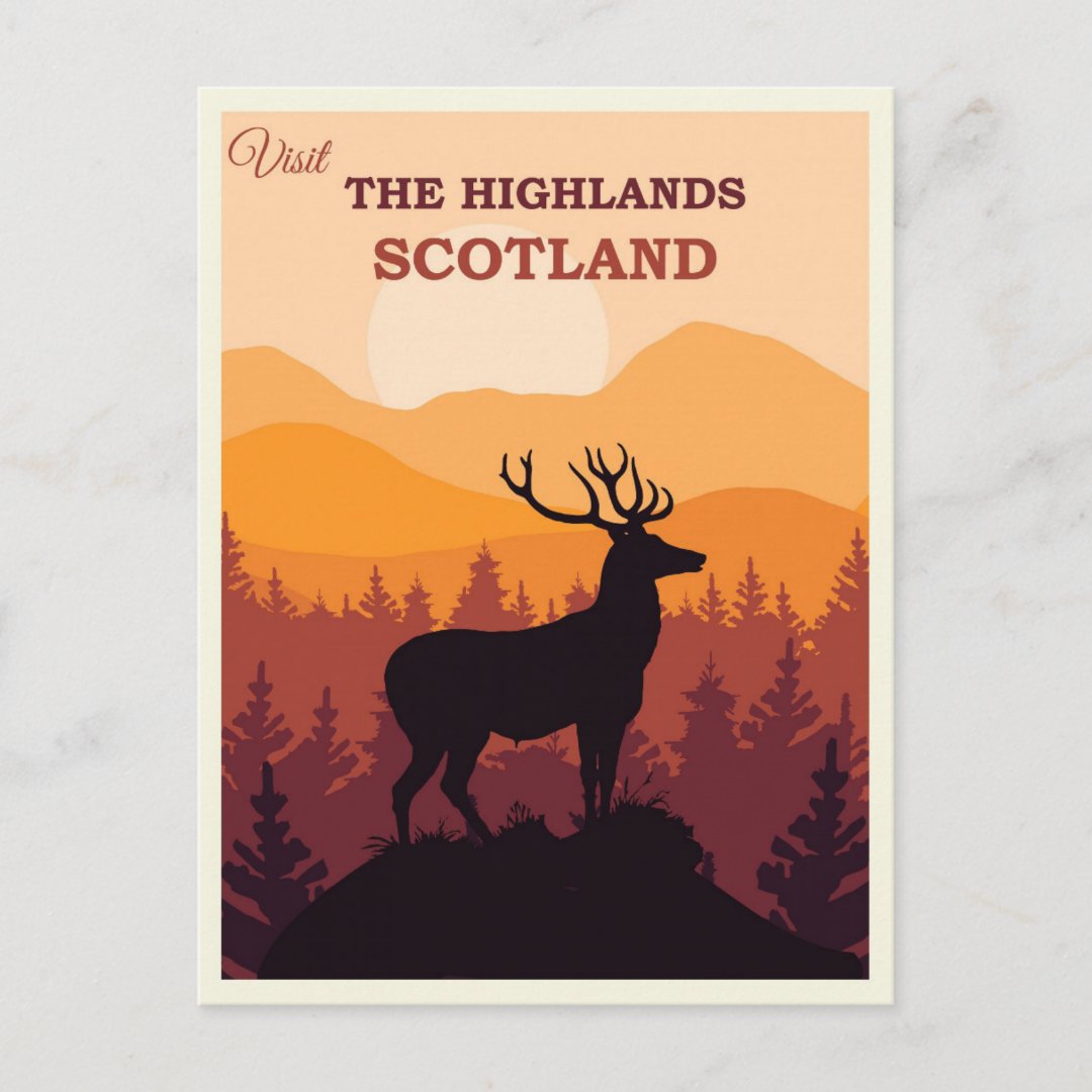 Scotland Scottish Highlands Vintage Travel Postcard | Zazzle