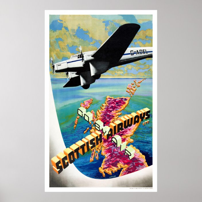 Scotland Vintage Travel Poster Restored | Zazzle.com