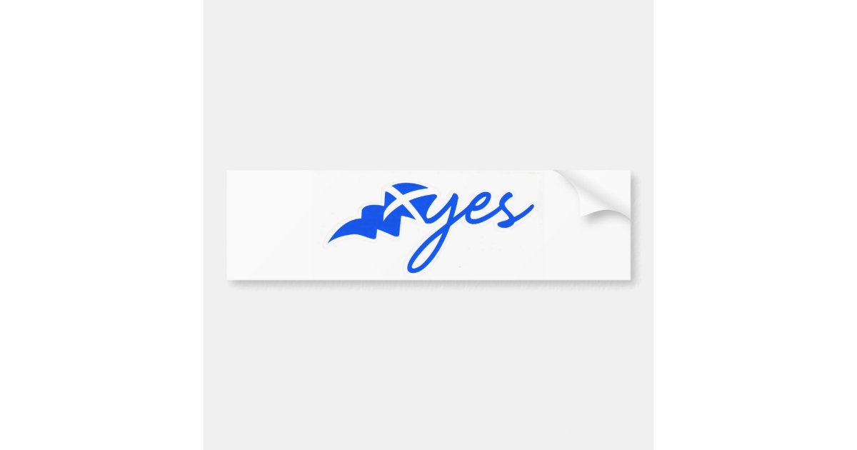 scotland yes bumper sticker | Zazzle