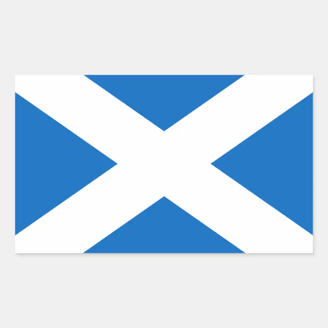 Scotland's Saltire,Scottish Flag (Official Color) Rectangular Sticker ...