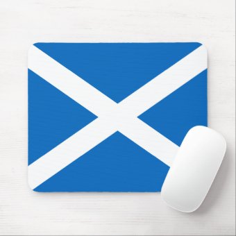 Scotland's Saltire,Scottish Flag (Official Colour) Mouse Pad | Zazzle