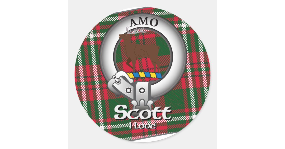 Scott Clan Classic Round Sticker | Zazzle